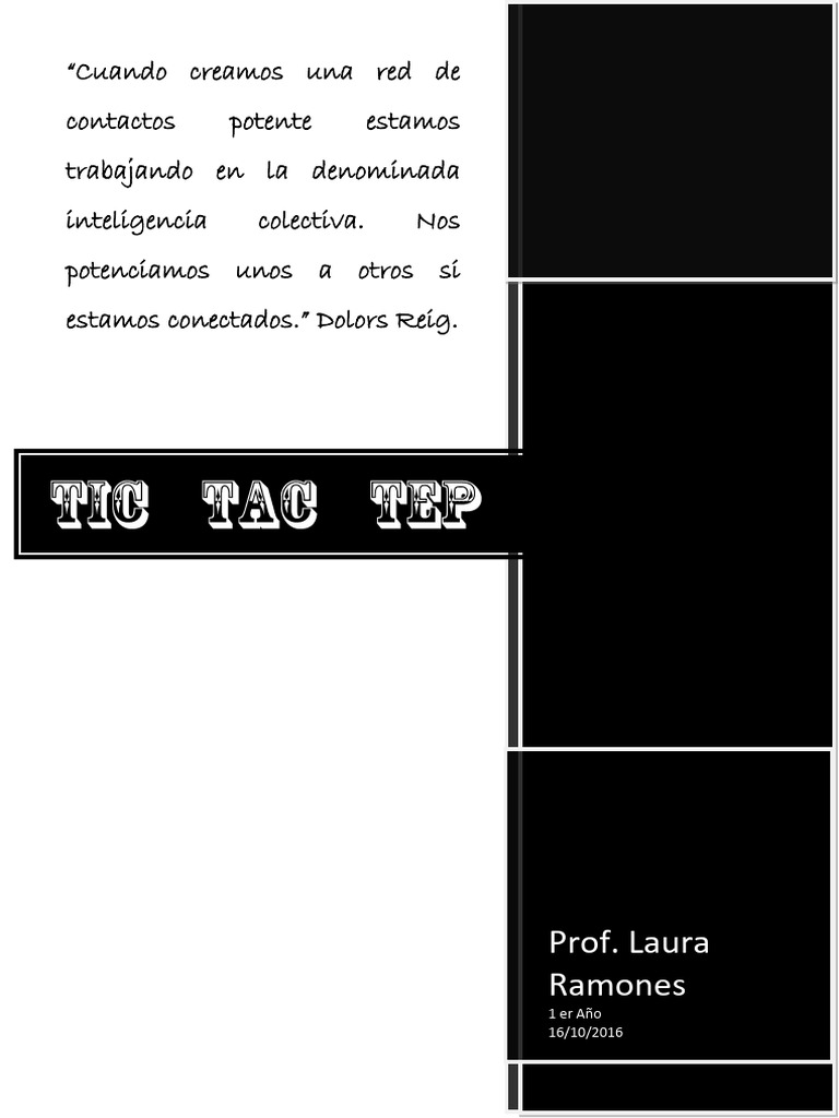 Tic Tac Tep | PDF | Tecnología de información y comunicaciones | Aprendizaje