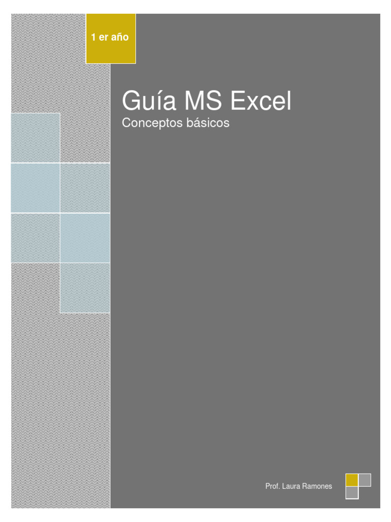 Guia MS Excel Conceptos Basicos 2015-2016 | PDF | Microsoft Excel | Hoja de cálculo