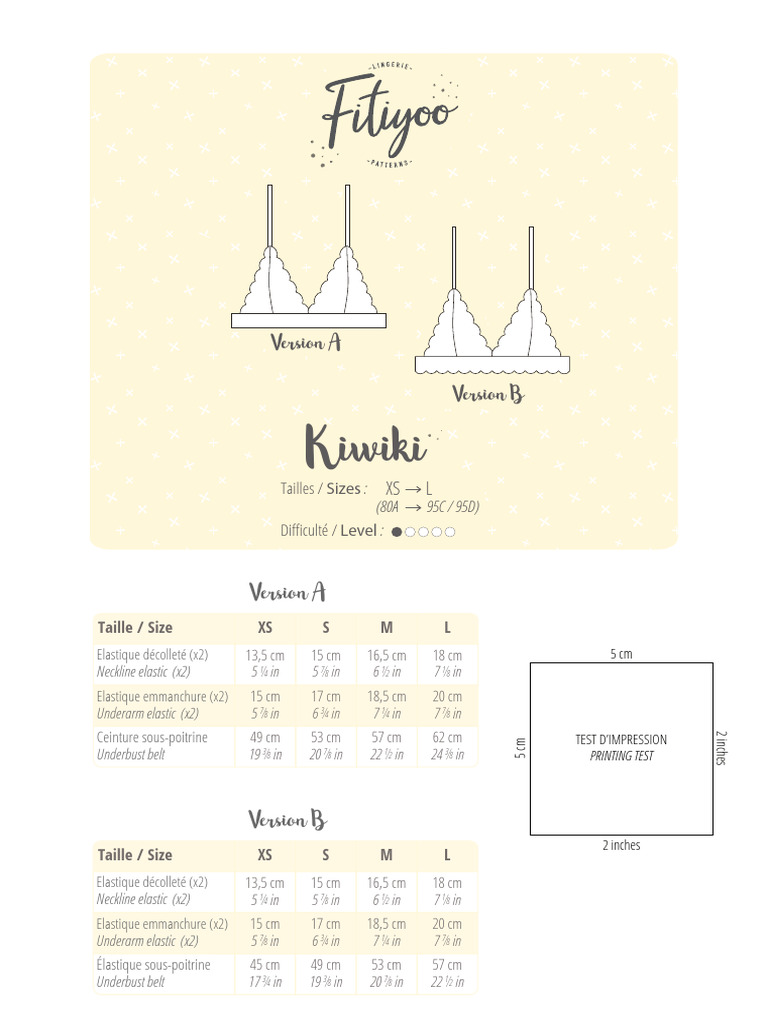 Test d'impression Kiwiki et tailles | PDF