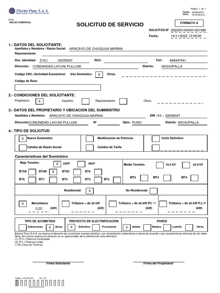 Contrato de Suministro Eléctrico Puno | PDF | Business