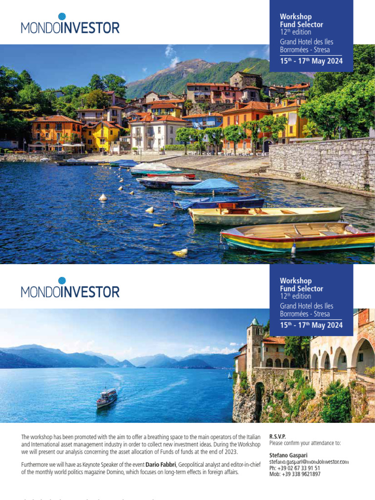 Invito Programma Evento Stresa Maggio | PDF | Investing | Investment ...