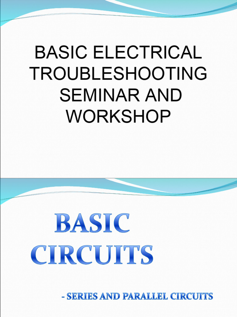Basic Electrical Troubleshooting Seminar | Download Free PDF | Voltage | Electric Power
