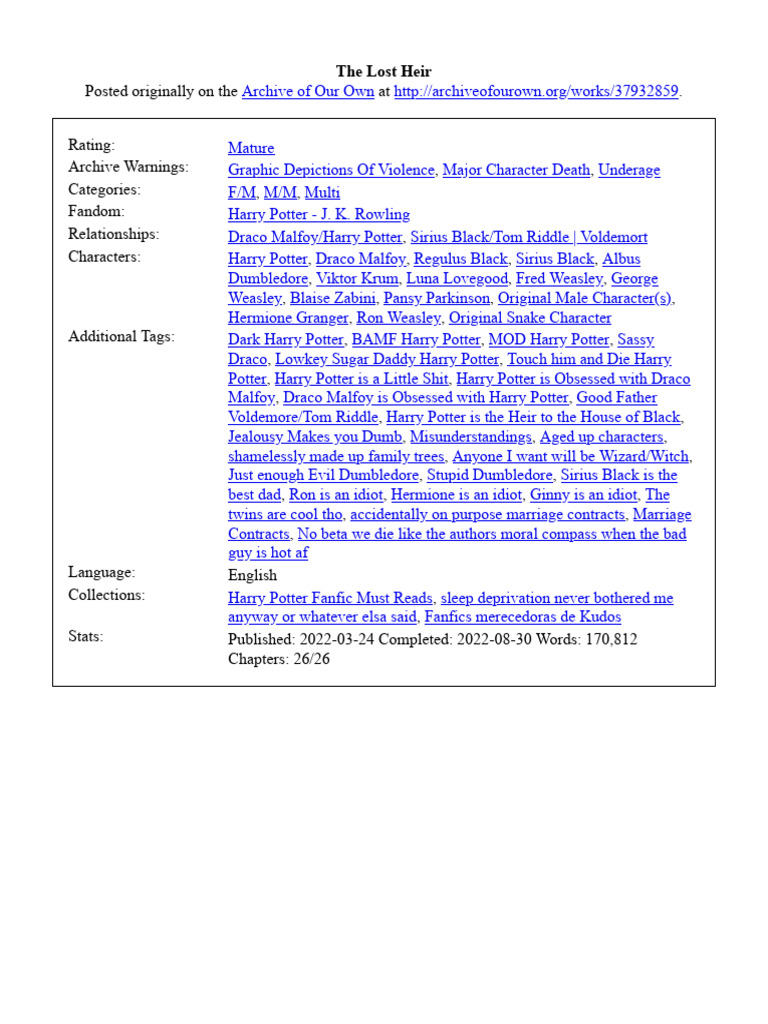 The Lost Heir | PDF | Harry Potter