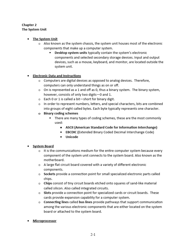 2 System Unit | PDF | Computer Data Storage | Random Access Memory