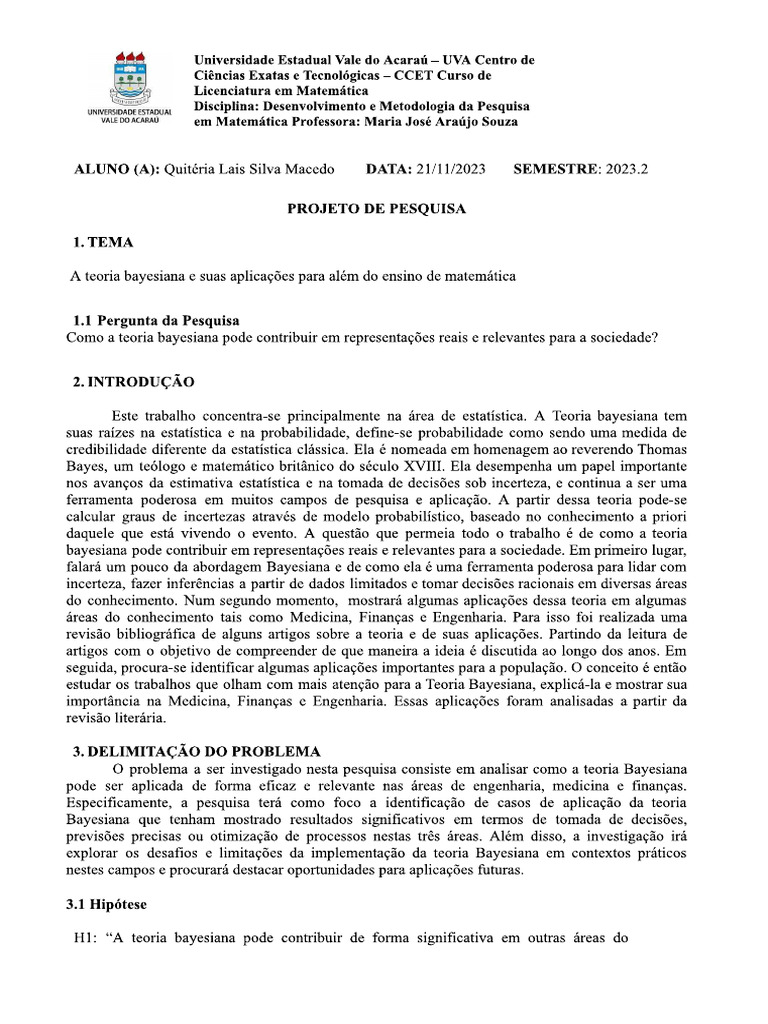 Projeto De Tcc Mod Pdf