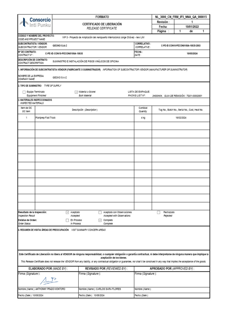 NL_3000_CN_FRM_IP3_NNA_QA_000015 Formato Certif Liberación-qc report ...