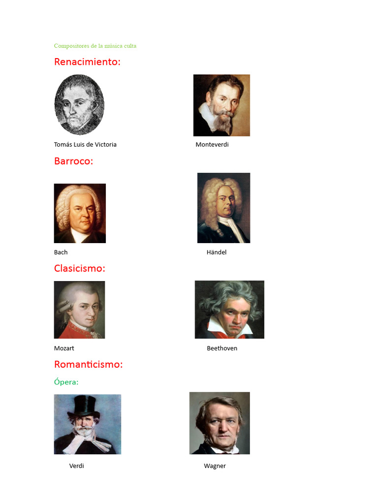 Compositores de La Música Culta | PDF | Arte