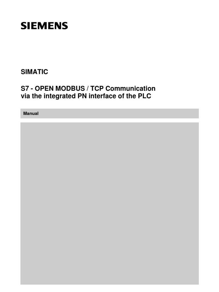 Modbus Manual | PDF