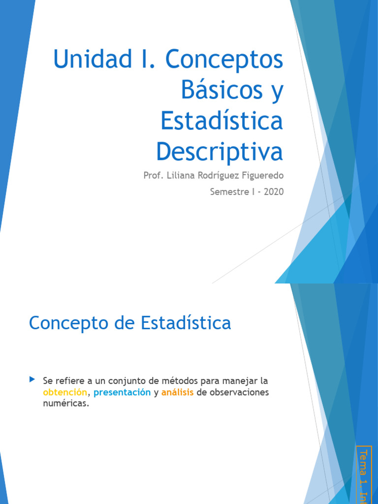 Conceptos Basicos de Estadistica Descriptiva | PDF | Estadísticas | Muestreo (Estadísticas)