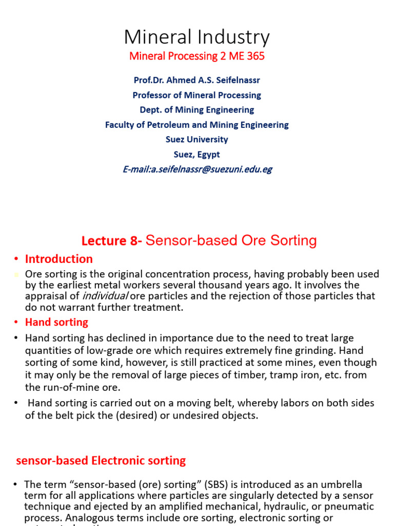 Mineral Processing 2 L8 | PDF | Materials | Physical Sciences