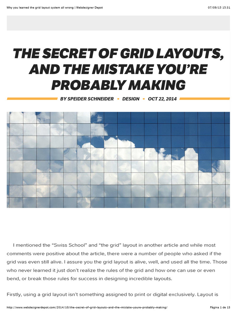 Why you learned the grid layout system all wrong | Webdesigner Depot | Download Free PDF | Web ...
