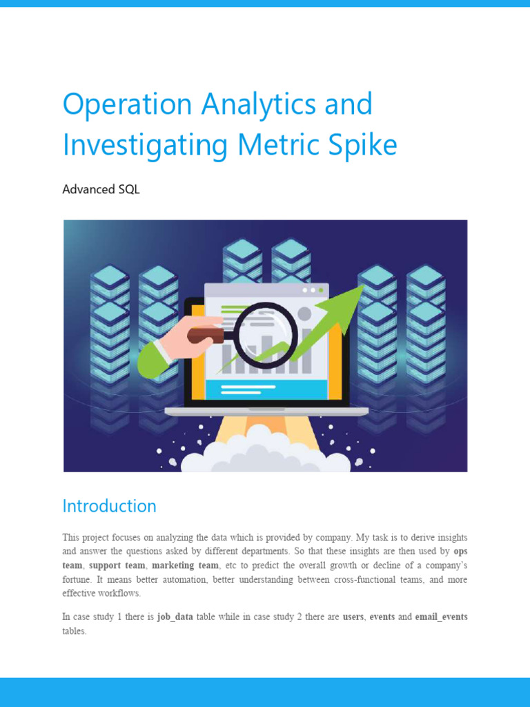 Operation Analytics and Investigating Metric Spike | PDF | Databases | My Sql