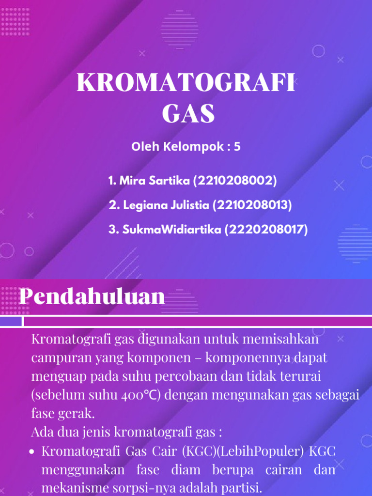 Kromatografi Gas - KLP 5 | PDF