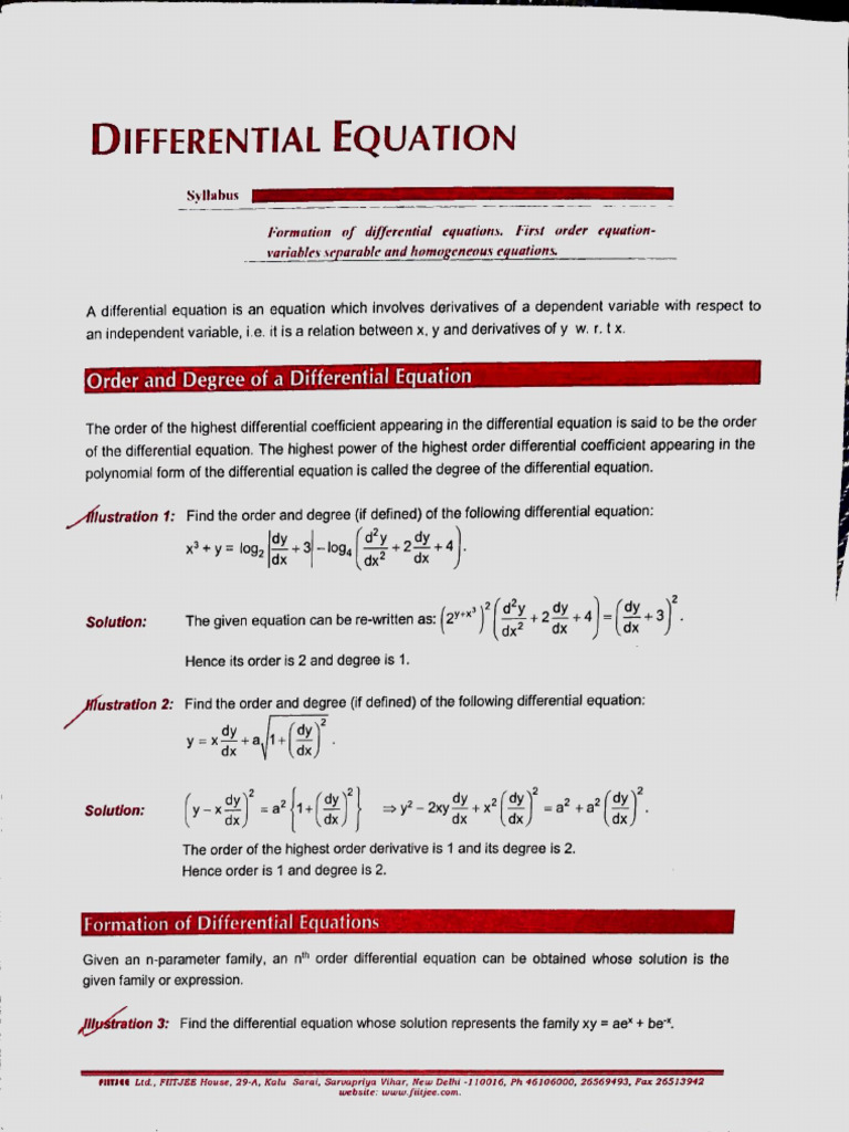 Differential Equation part-1 | PDF