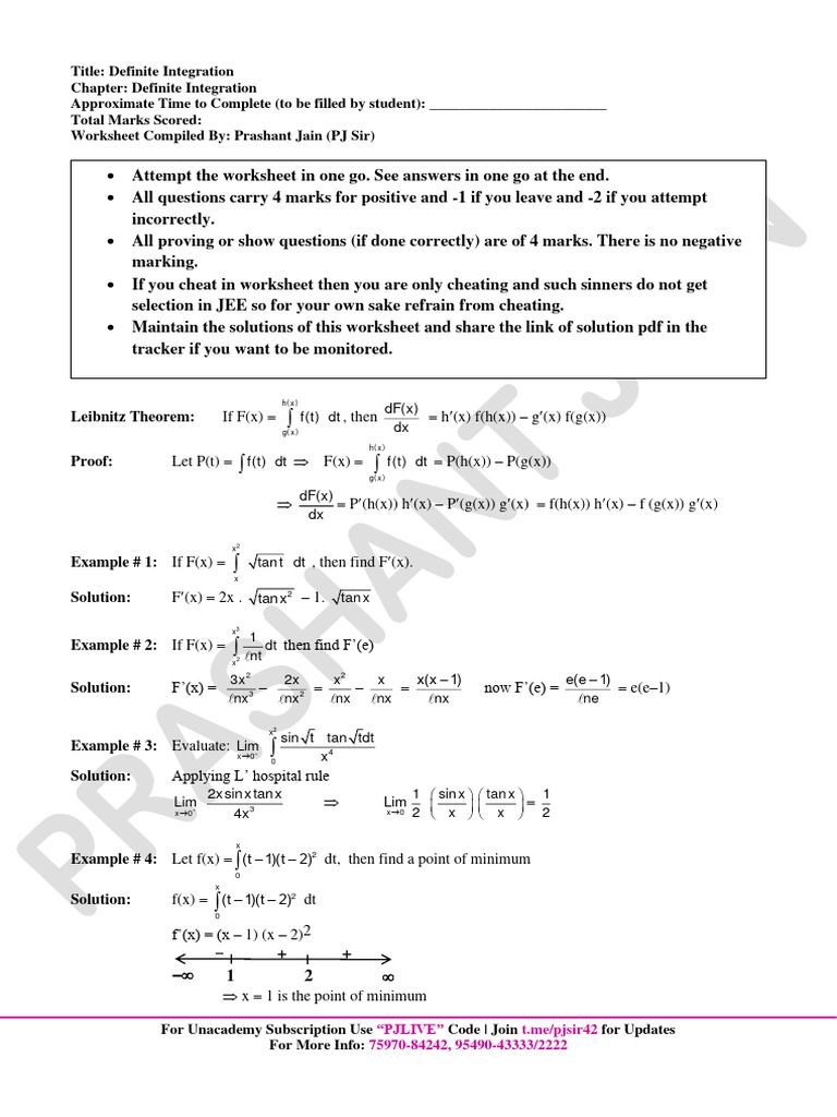 Worksheet - 3 Leibnitz Theorem, Reduction Formula | PDF | Mathematical Physics | Elementary ...