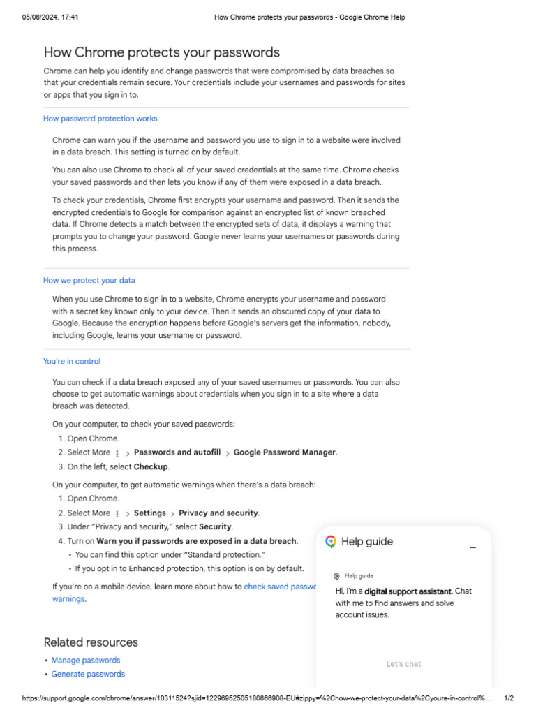 Chrome Password Protection Explained | PDF | Password | Encryption