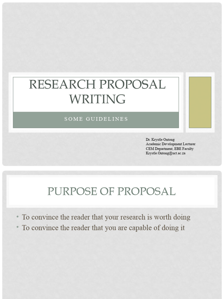 2021 Some Guidelines on Research Proposal Writing | PDF | Hypothesis | Methodology