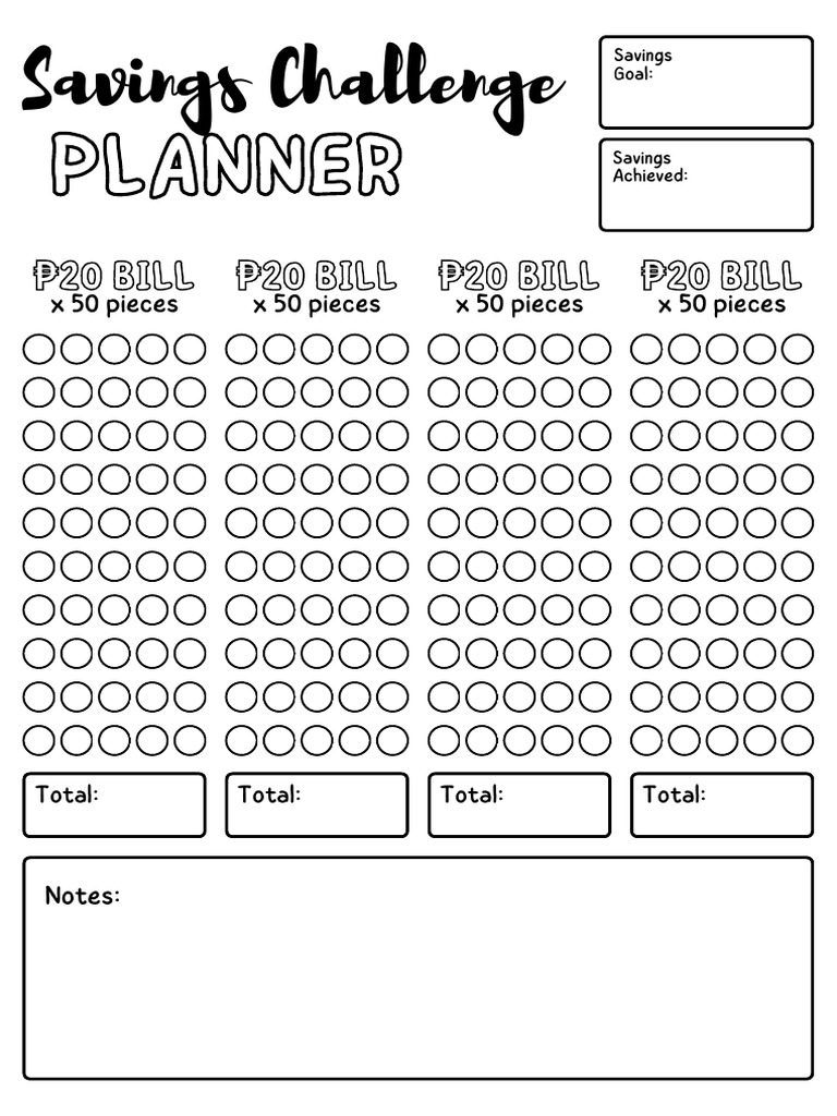Savings Challenge | PDF