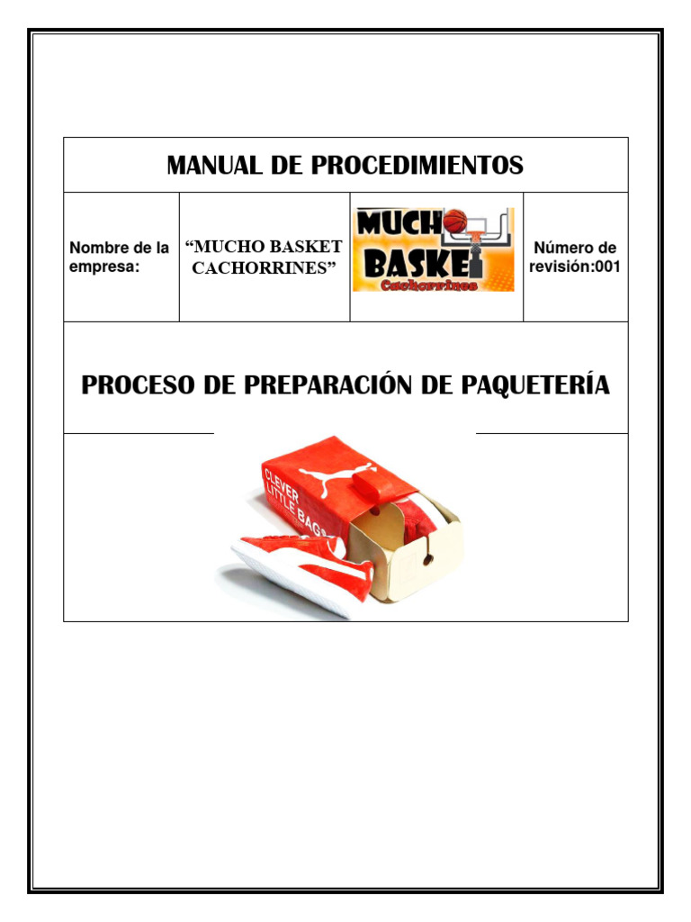 Manual De Procedimientos De Empaquetado Pdf Business Marca