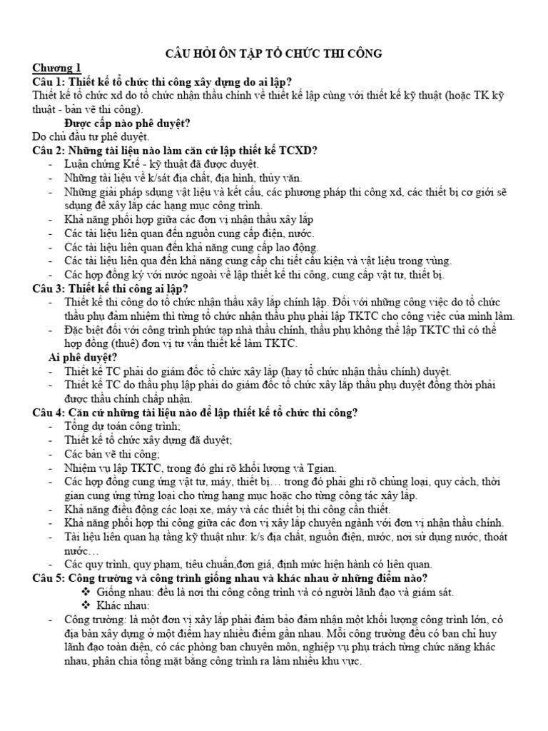 CÂU HỎI ÔN TẬP TCTC | PDF