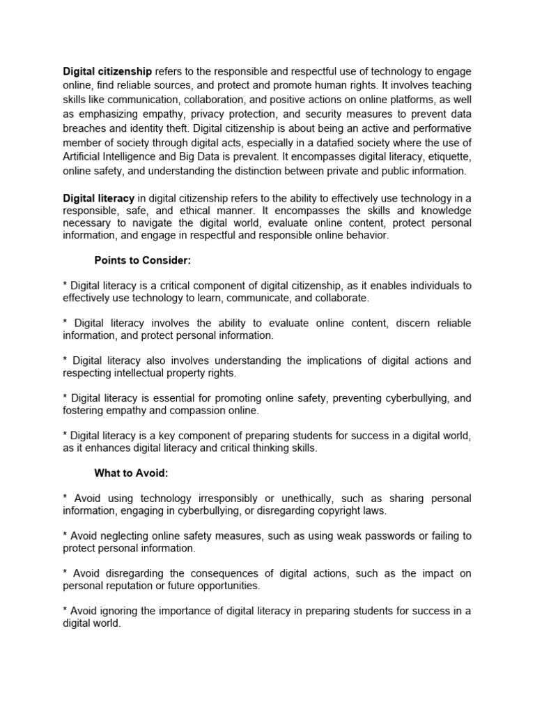 Digital citizenship | PDF | Security | Computer Security