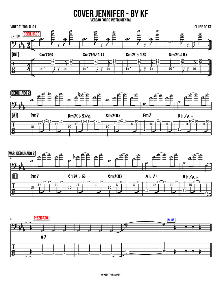 Tablatura e Partitura - Jenifer | PDF