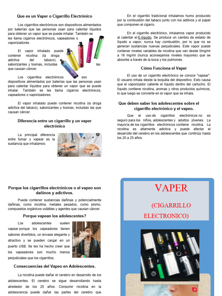Qué es un Vaper y sus Efectos | PDF | Cigarrillo electrónico | Cigarrillo