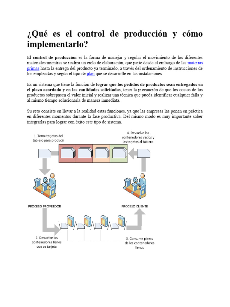 Control de Producción | PDF | Business | Planificación