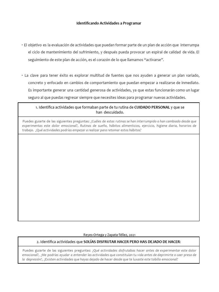 FORMATO 5. Identificando Actividades A Programar | PDF | Ciencias del ...