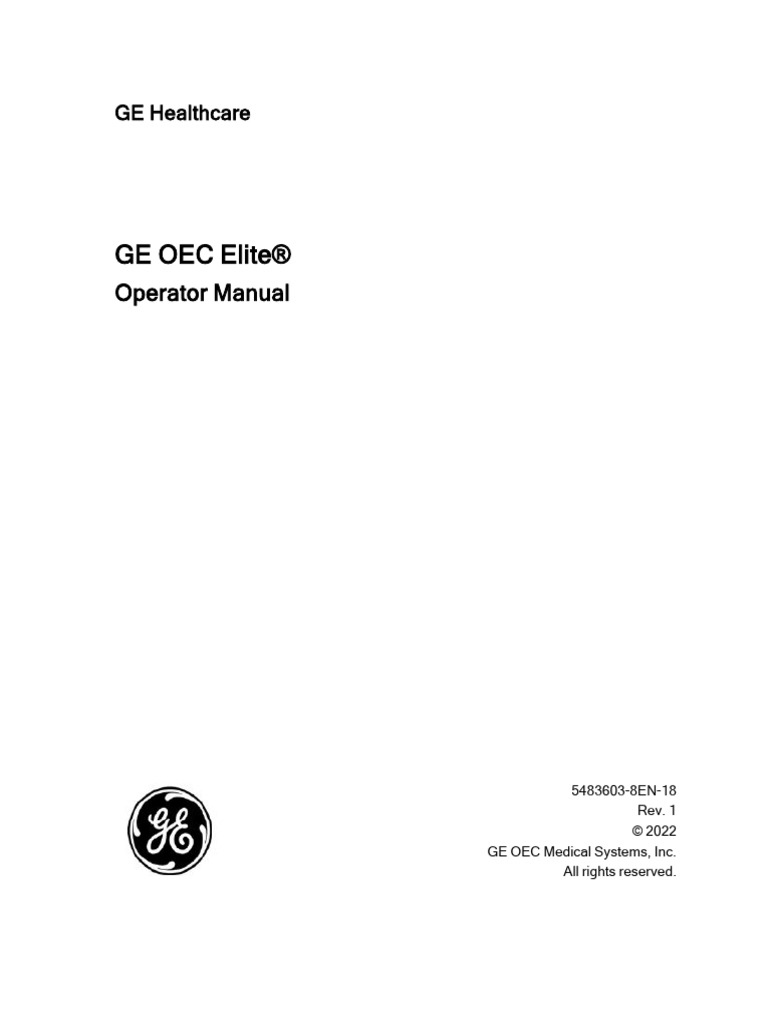 Manual Operator OEC Elite English_UM_5483603-8EN-18_1 | PDF | Surgery ...