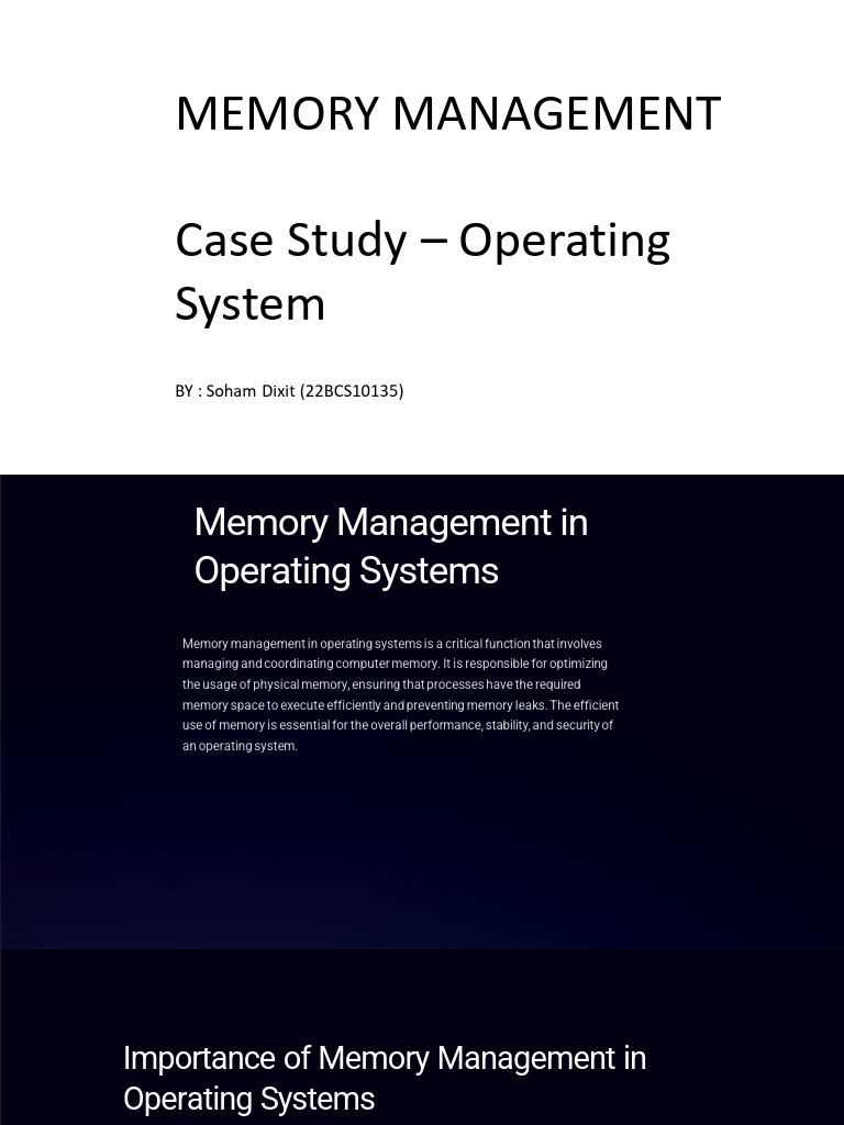 Memory Management in Operating Systems | PDF | Computer Data Storage ...