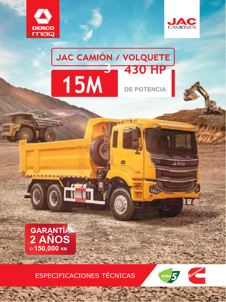 2024-04-30-Dercomaq Ficha Tecnica A4 VOLQUETE LIMA Compressed | PDF | Camión | Eje