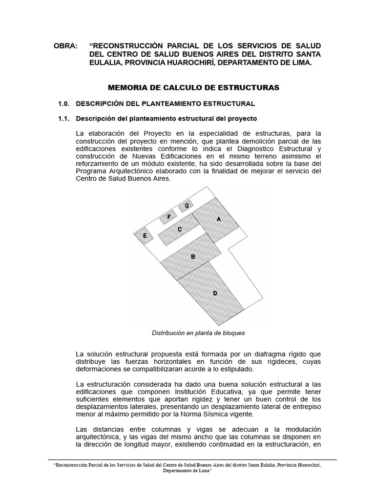 Memoria de Calculo Estructura | PDF | Fundación (Ingeniería) | Hormigón Memoria de Calculo Estructura | PDF | Fundación (Ingeniería) | Hormigón