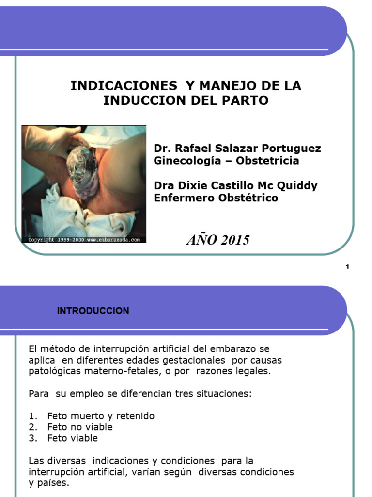 Indic y Manejo de Induccion Del Parto. | Descargar gratis PDF | Parto ...