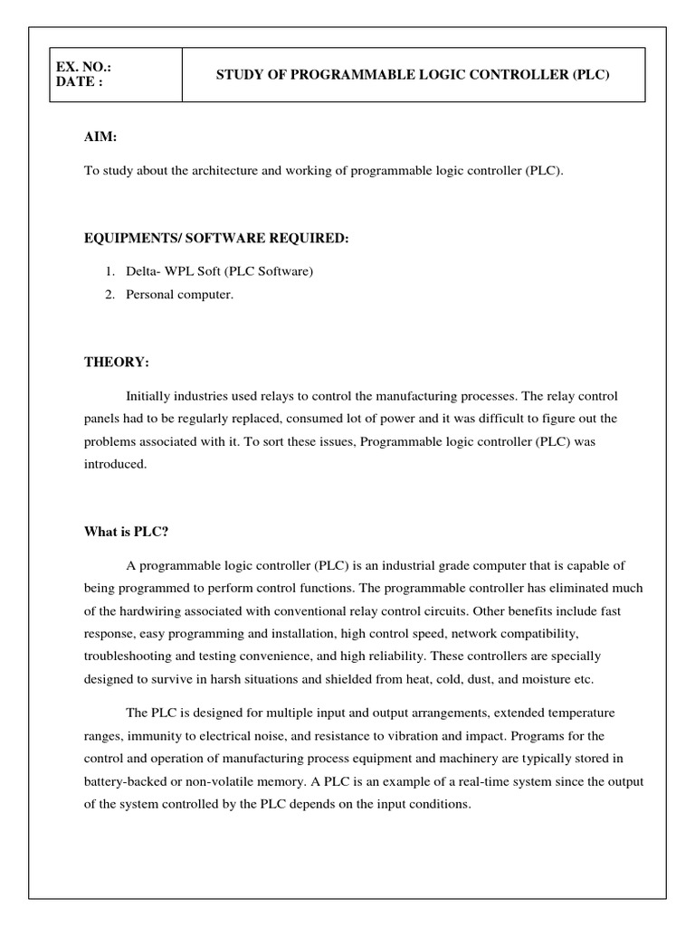 IA Lab experiments all | Download Free PDF | Programmable Logic Controller | Logic Gate