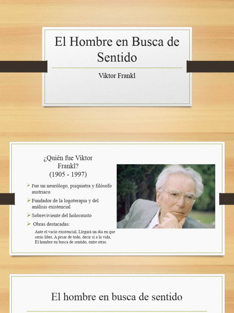 El Hombre en Busca de Sentido | PDF