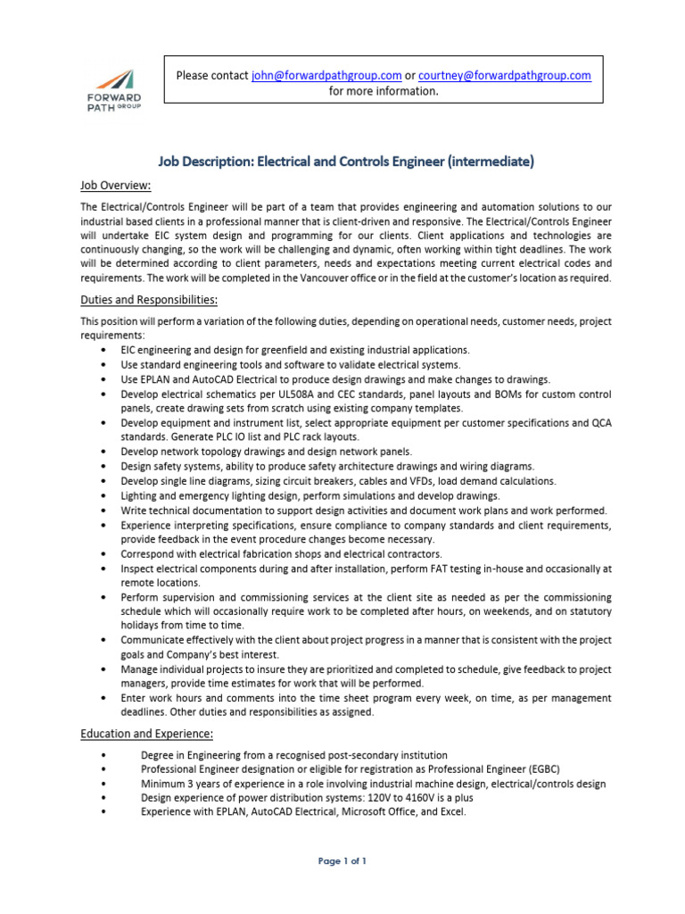 From FPG - EIC Engineer Intermediate | PDF | Engineering | Computing