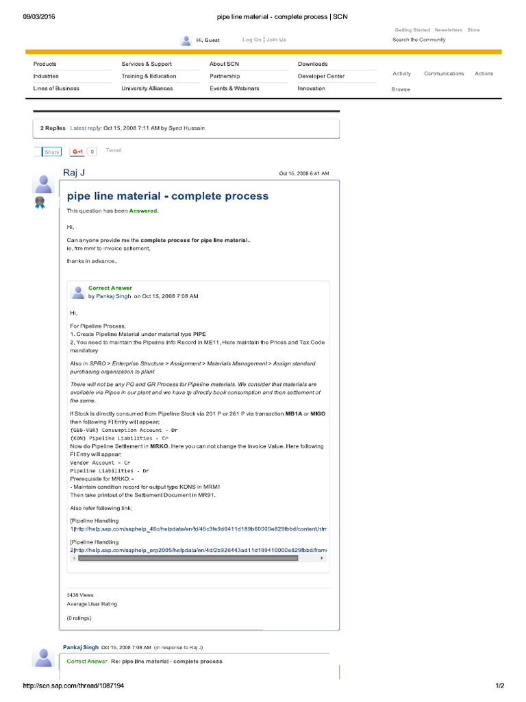 Pipeline Material - Complete Process | PDF
