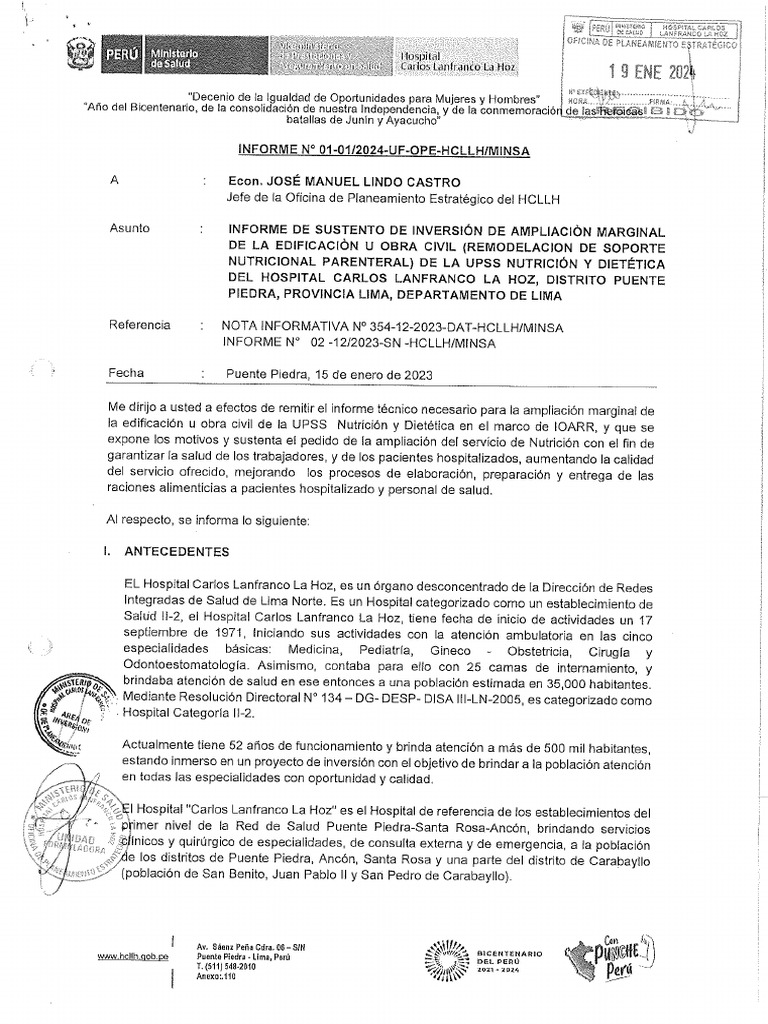 Informe de Sustento | PDF