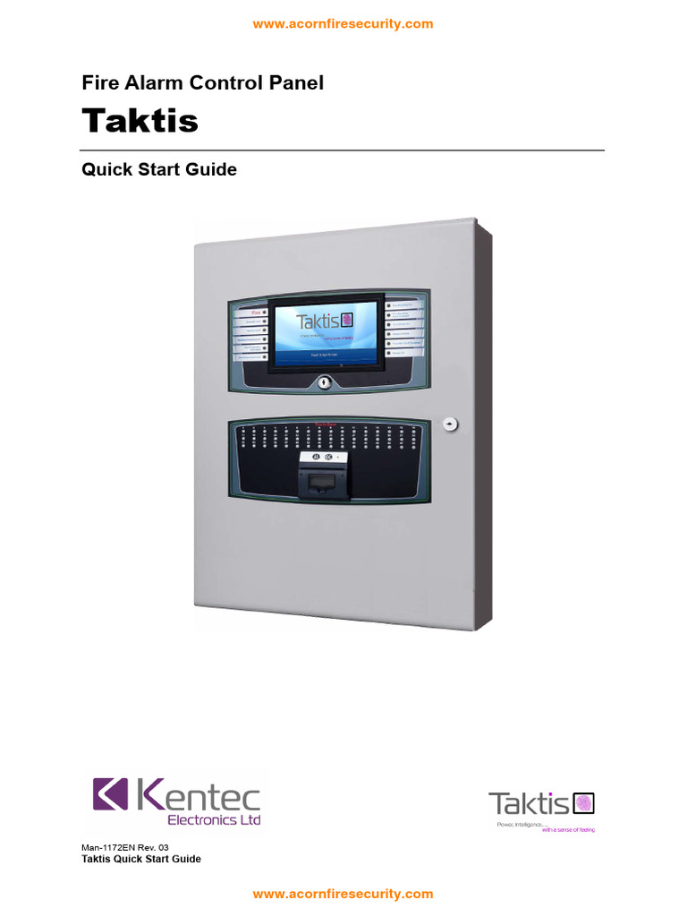 Taktis Fire Alarm Panel Quick Guide | PDF | Electromagnetic ...