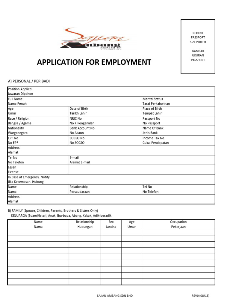 Bang Bros Job Application Form | PDF