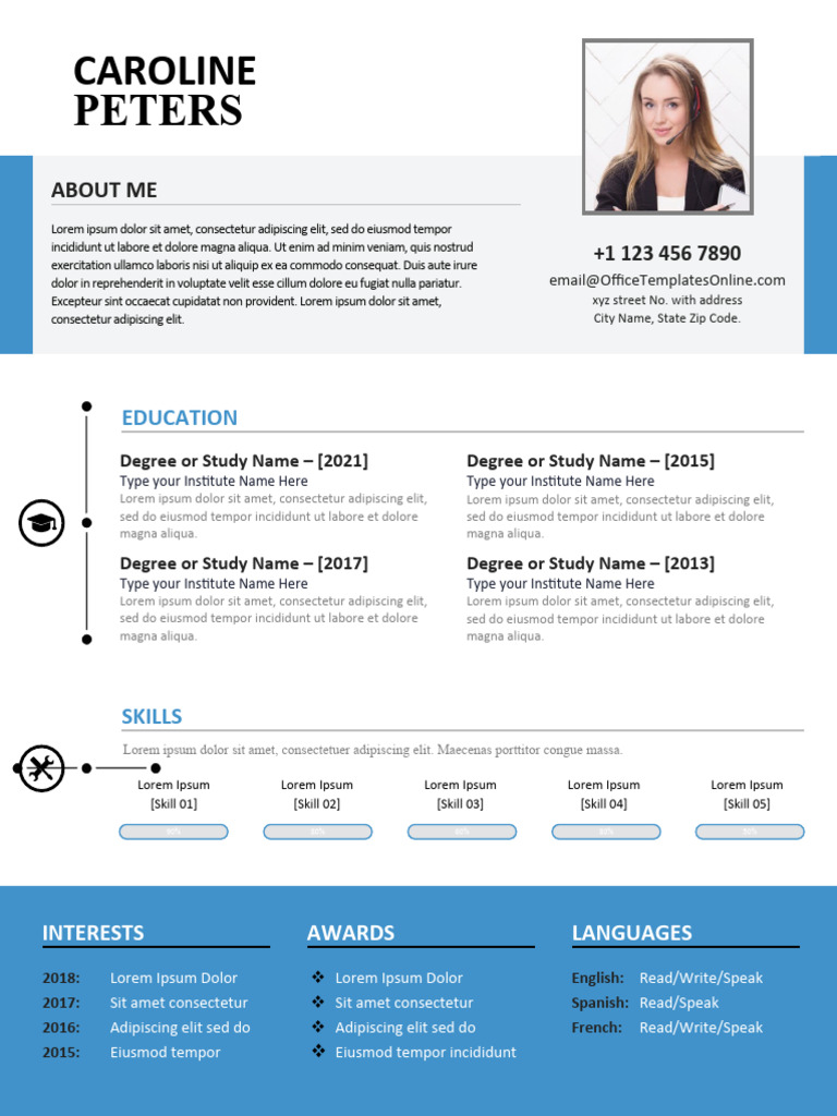 Customer Service Fresher Resume Template | PDF