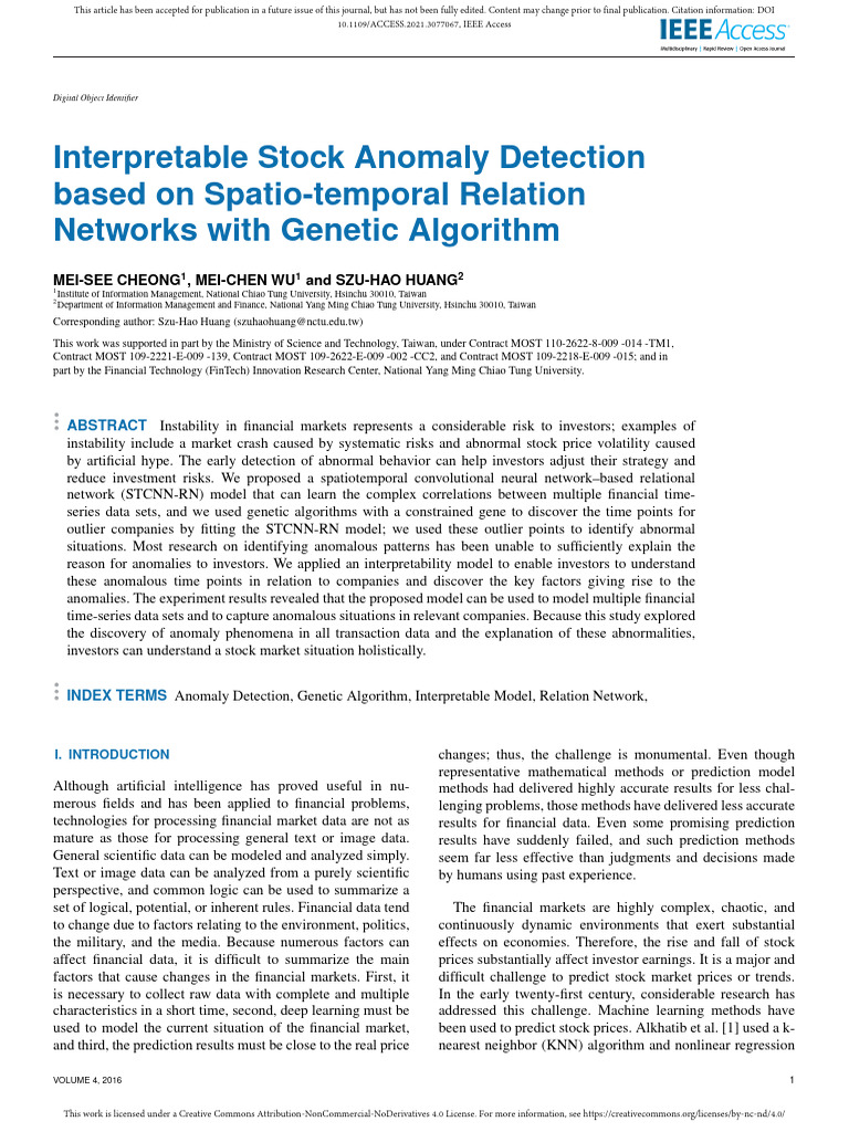 Interpretable Stock Anomaly Detection Based On Spa Pdf Deep Learning Support Vector Machine