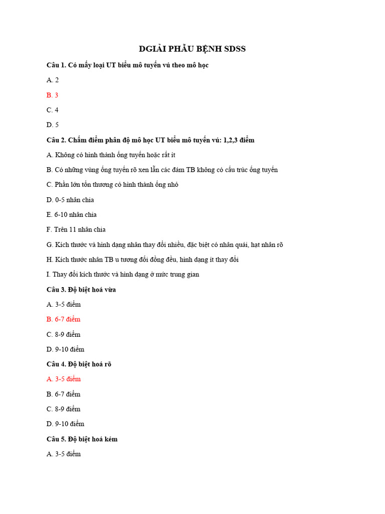 GIẢI PHẪU BỆNH SDSS | PDF