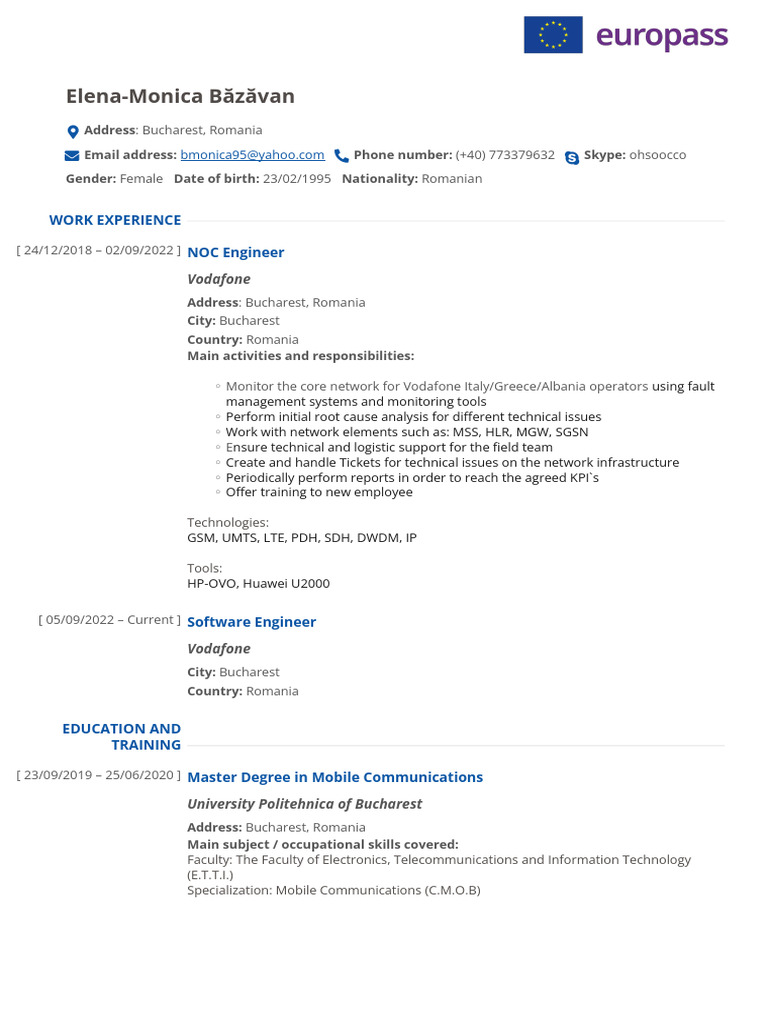 Telecom Engineer's Career Journey | PDF | Lte (Telecommunication) | Information And ...