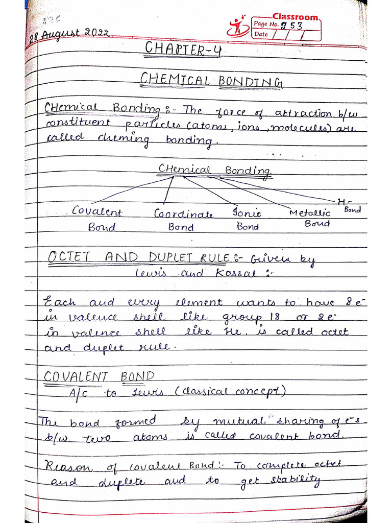 CH 4 Chemical Bonding | PDF