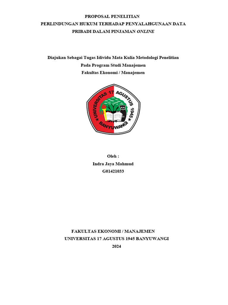 Proposal Penelitian Indra MP 2 | PDF
