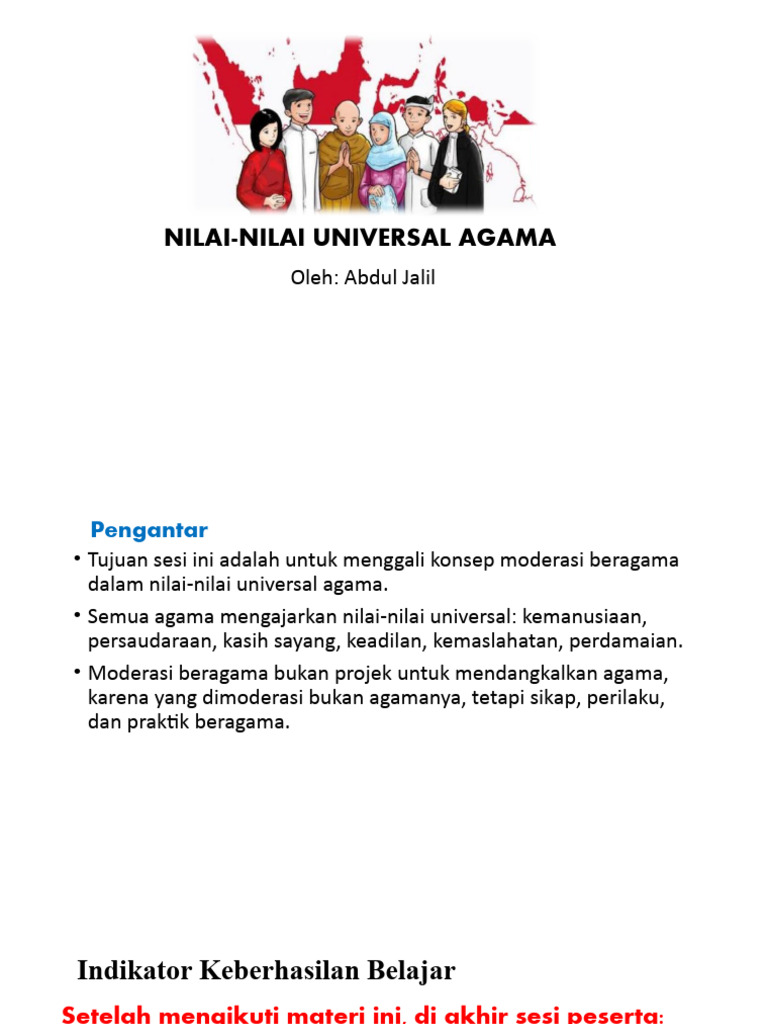 Nilai-Nilai Universal Agama | PDF | Agama & Spiritualitas
