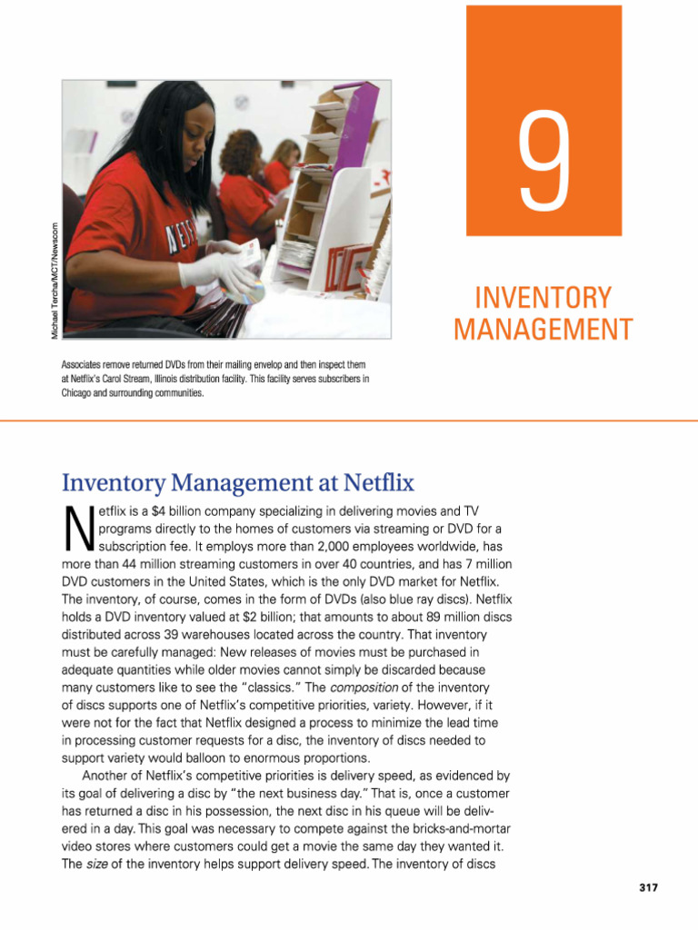 Chap 9 Inventory Management | PDF | Netflix | Inventory