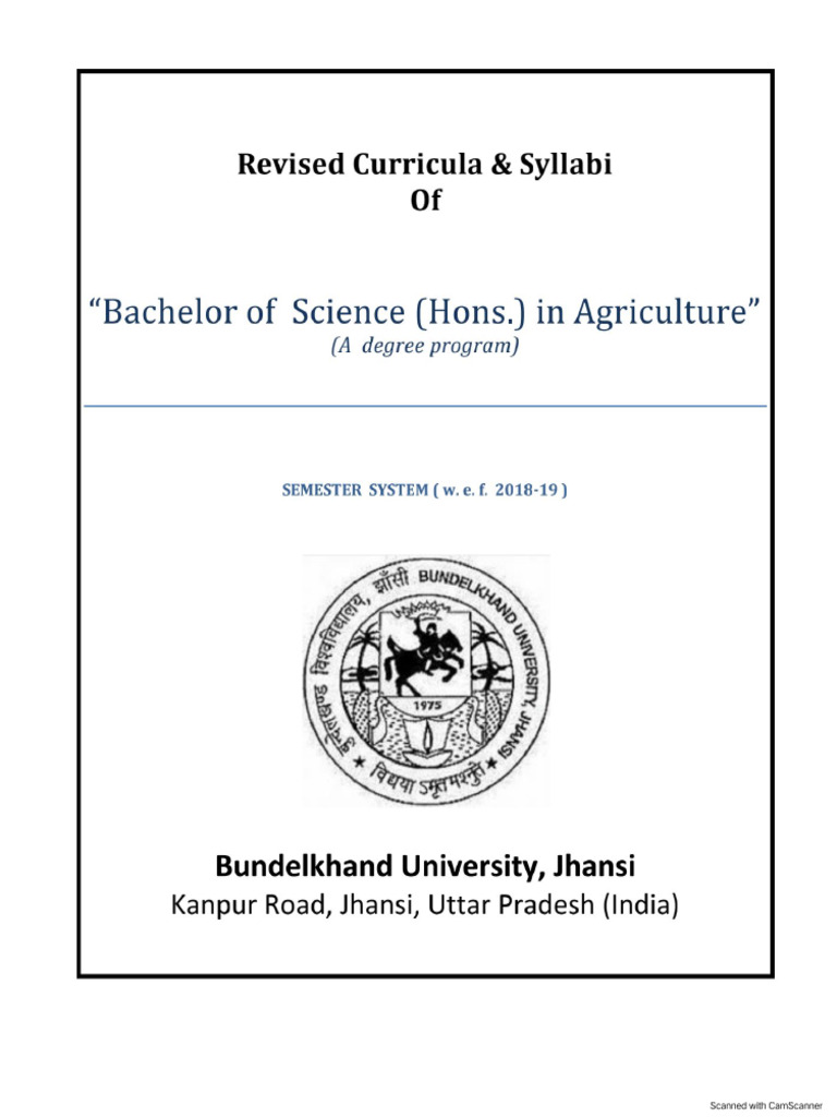 BSC Ag Syllabus | PDF